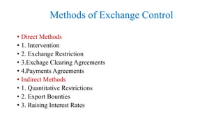 Exchange Control & Exchange Rate | PPTX