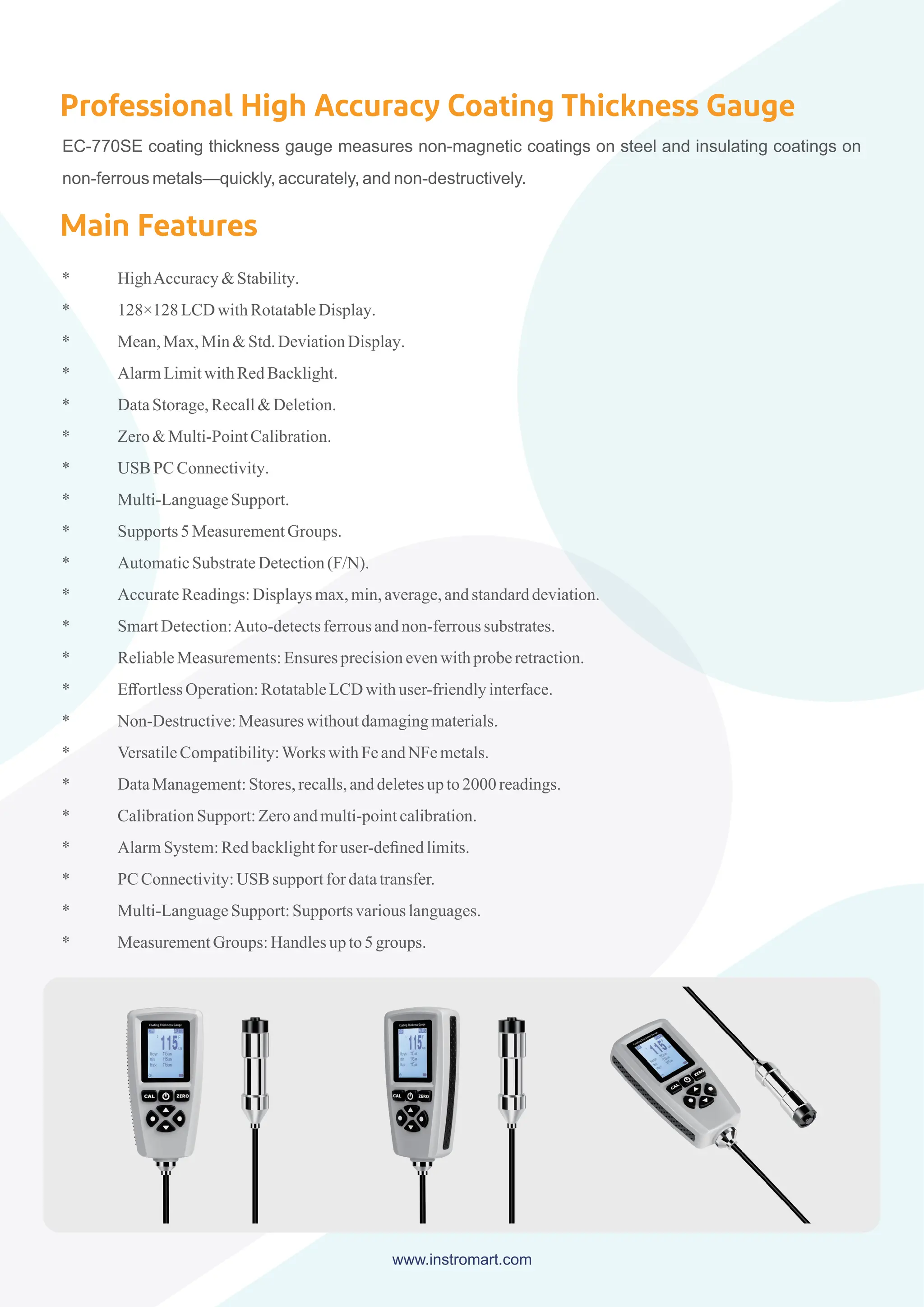 EC-770SE Coating Tester | Instromart Sensors | PDF