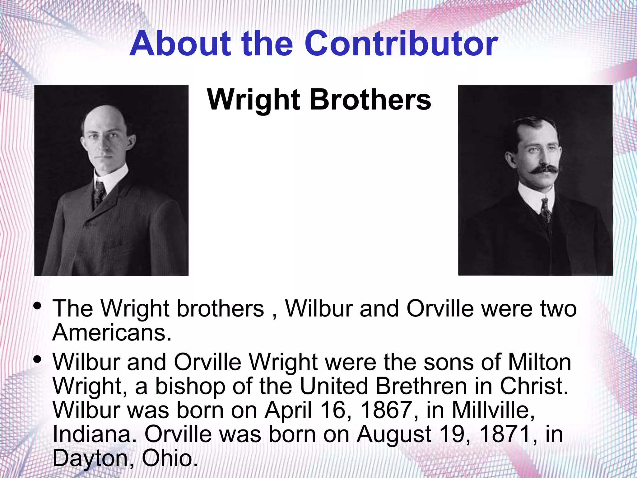 Invention of airplane(Wright Brothers) | PPTX