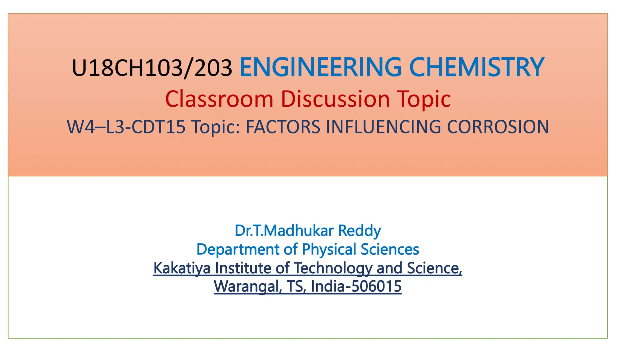 EC-CDT-Unit-2; Corrosion and types of corrosion | PDF