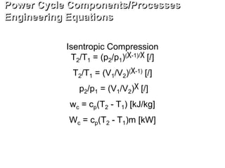 Engineering Energy Conversion Assumptions and Equations | PPT