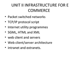 Electronic Commerce - Infrastructure for Ecommerce | PPT