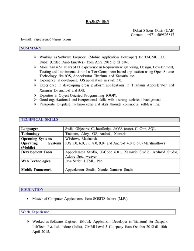 RAJEEV_SEN_RESUME | PDF