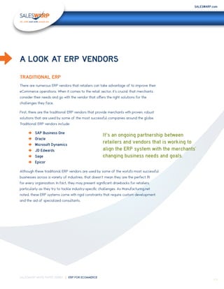Traditional ERP or ERP for eCommerce | PDF | Internet | Computing