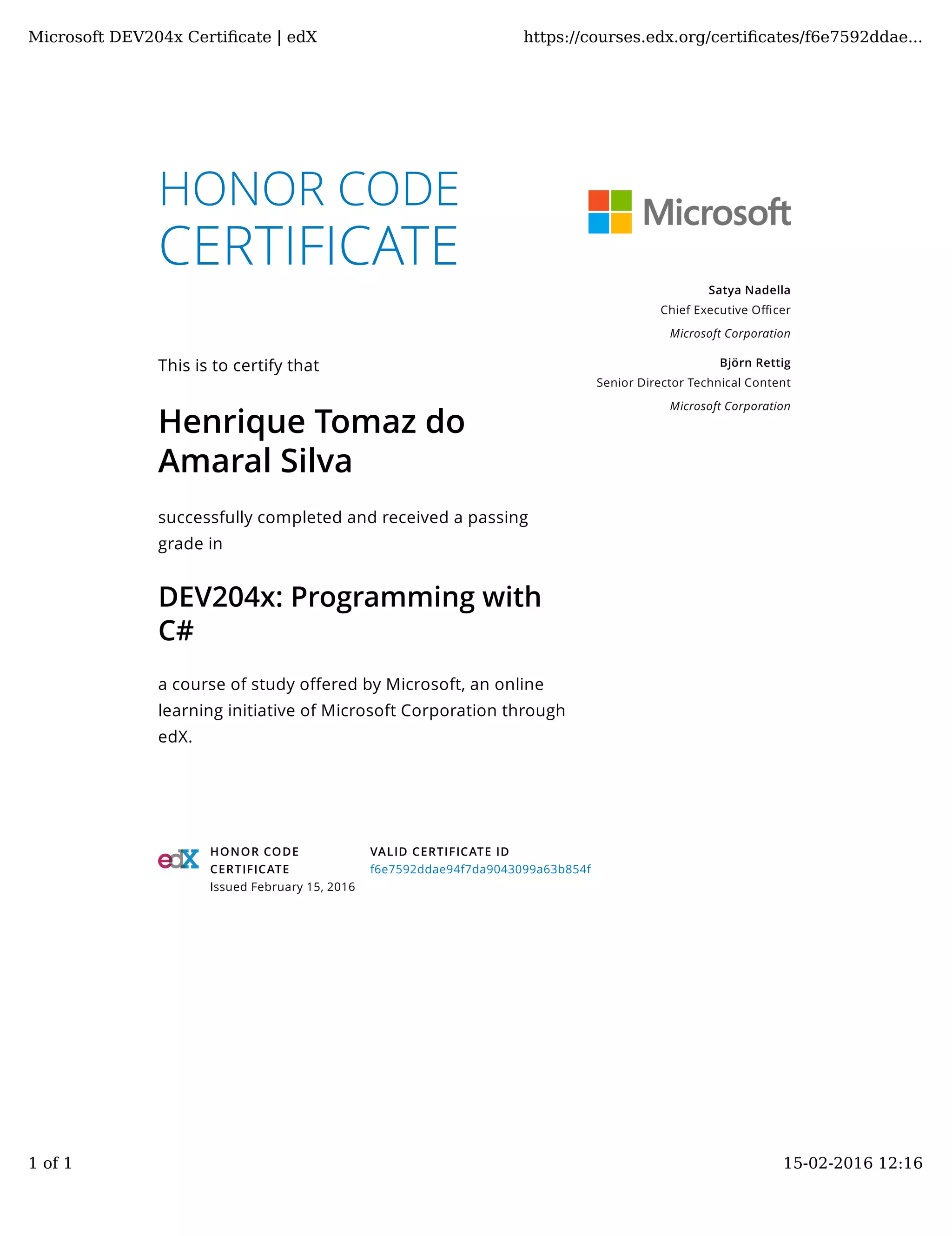 Certificate-C-Sharp | PDF