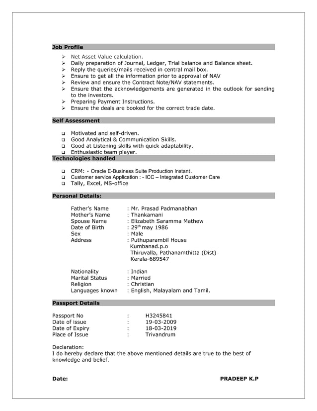 pradeep-CV-Purchase Assi | PDF