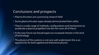 Plasma thrusters PP | PPTX