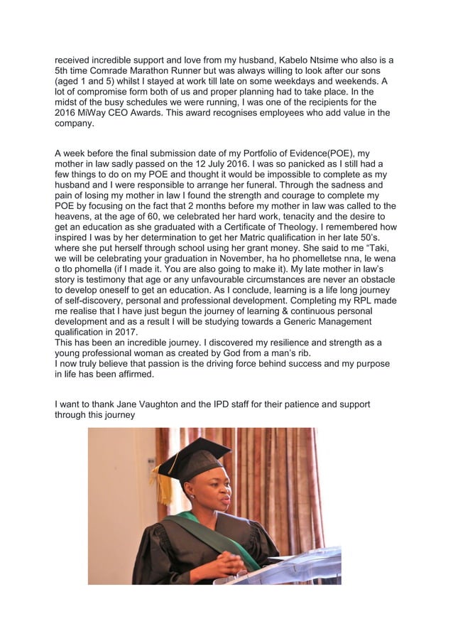 Completing my ODETDP Diploma | PDF