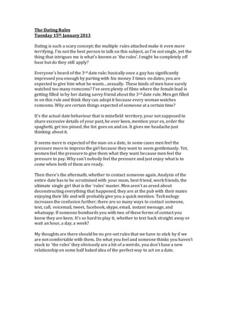 The Dating Rules | PDF