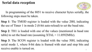 Serial communication in 8051 microcontroller | PPTX