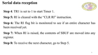 Serial communication in 8051 microcontroller | PPTX