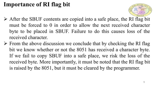 Serial communication in 8051 microcontroller | PPTX