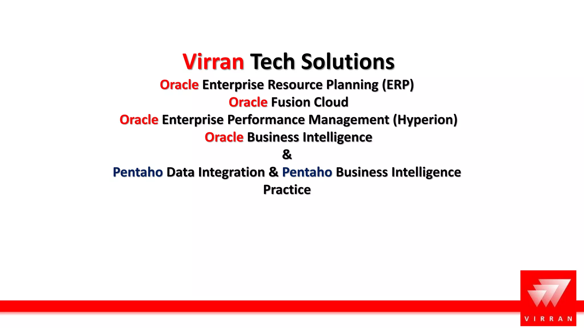 About Virran Tech Solution Ppt