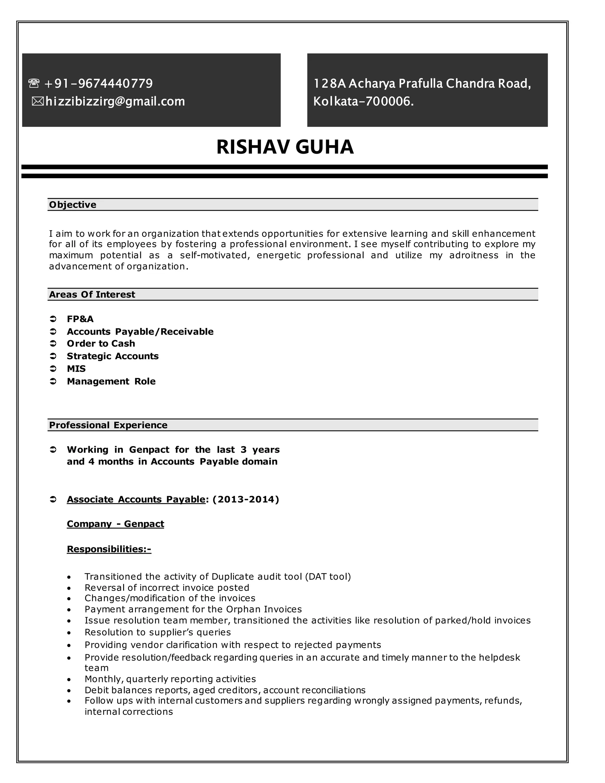 Rishav Guha - Curriculum Vitae | PDF