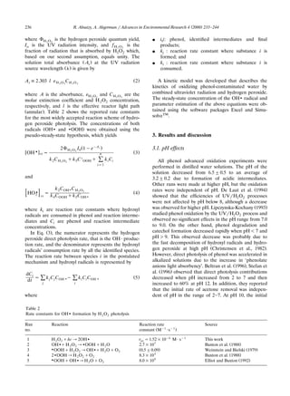 Advanced oxidation of phenolic compounds | PDF