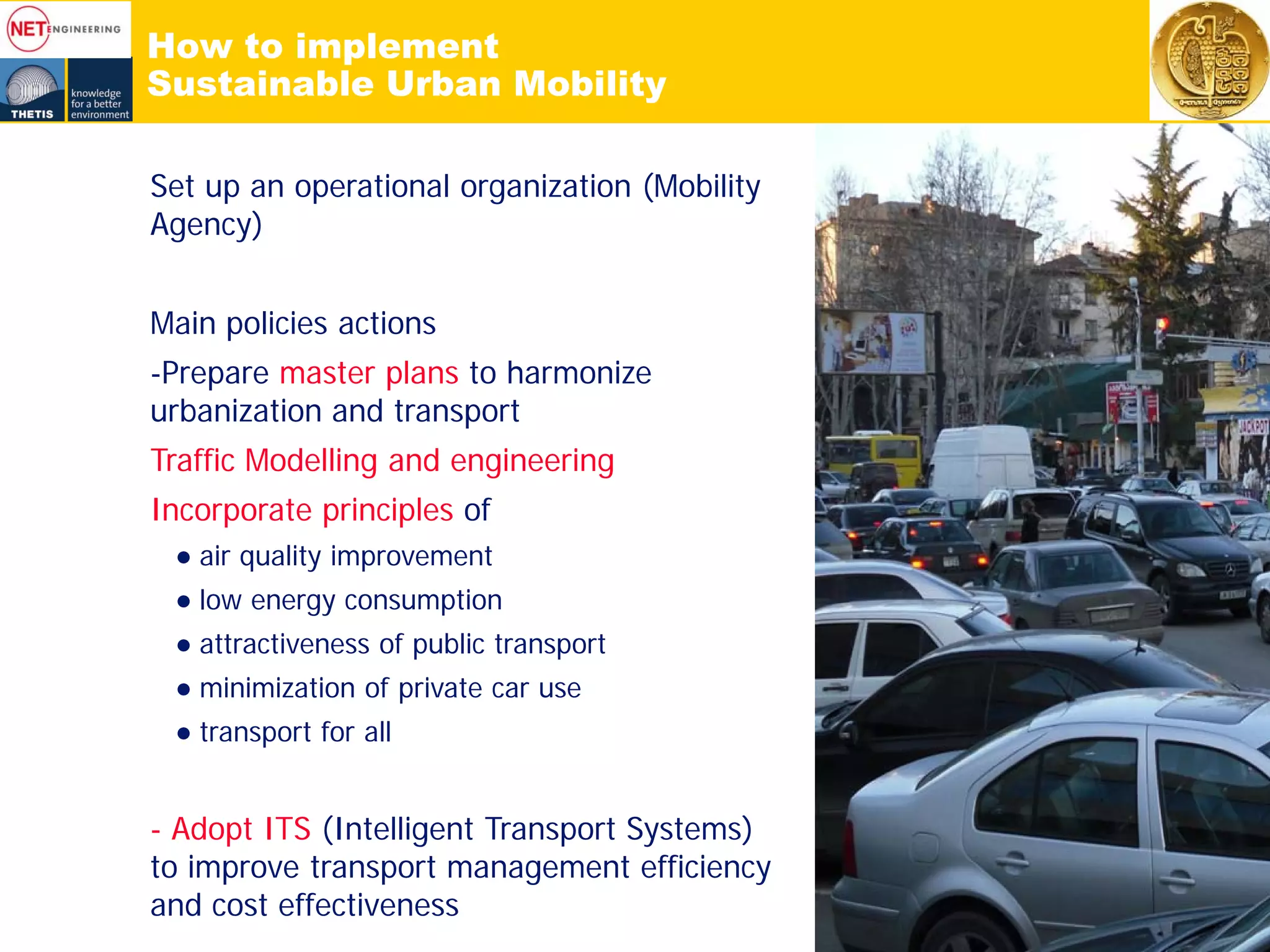 Guidelines for a Sustainable Mobility Plan for Tbilisi | PDF