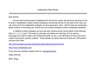 Multiplication Strategies | PDF