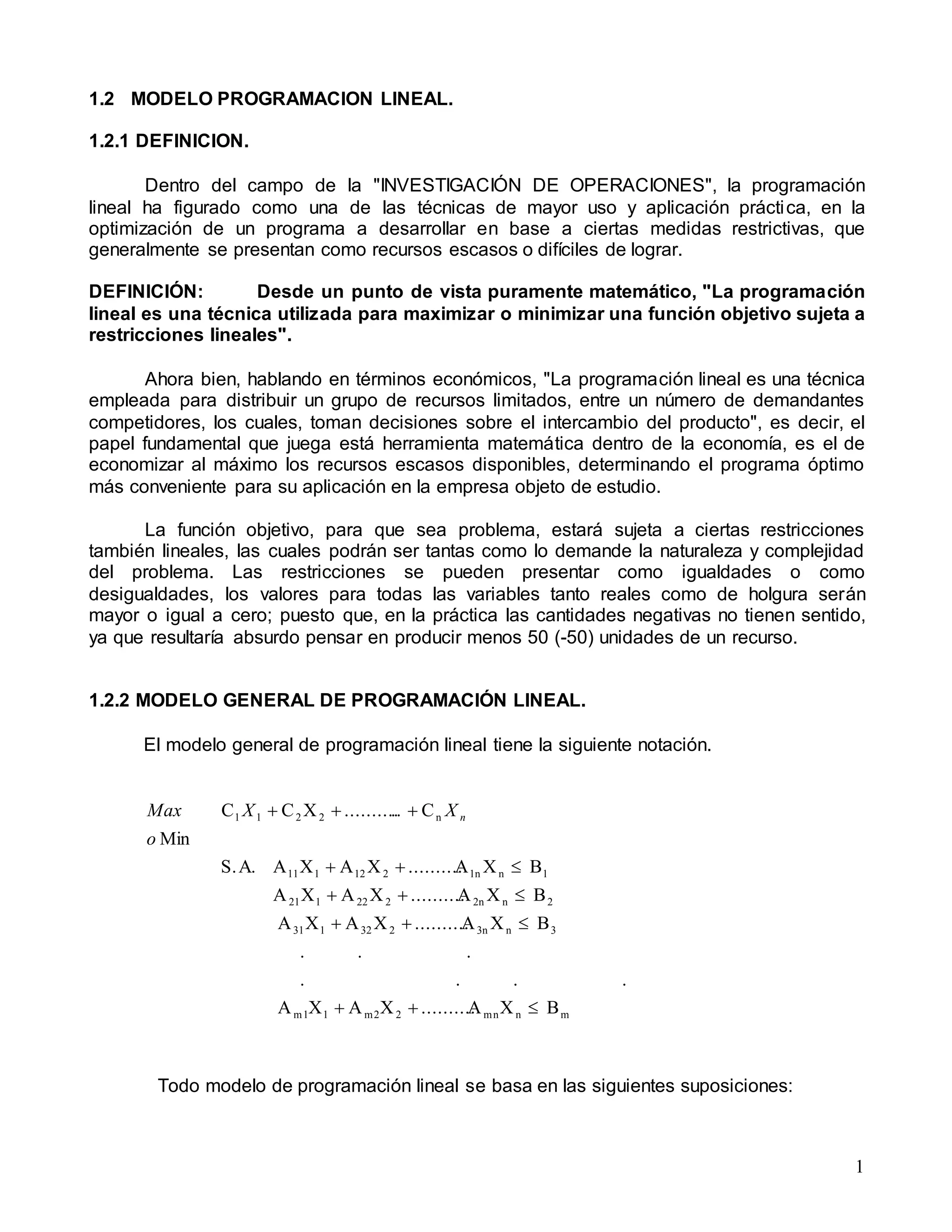 EC1 F2 Act 3 Modelo de programación lineal | PDF