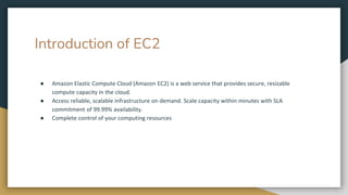 Introduction to EC2 [Elastic Compute Cloud] | PPTX