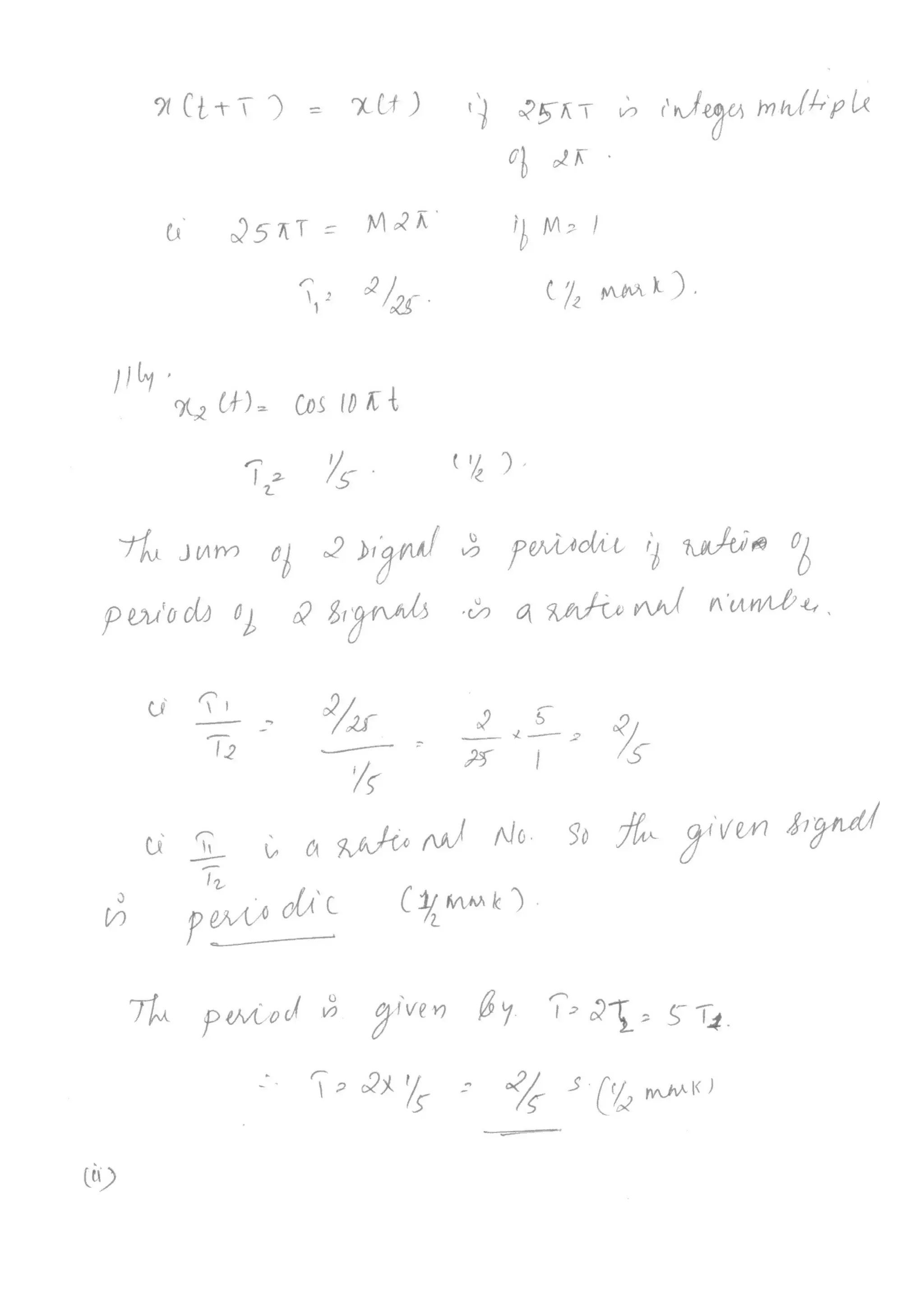 EC202 SIGNALS & SYSTEMS PREVIOUS ANSWER KEY | PDF