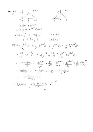 EC202 SIGNALS & SYSTEMS PREVIOUS ANSWER KEY | PDF