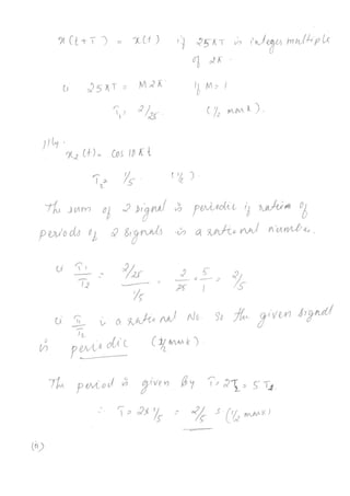 EC202 SIGNALS & SYSTEMS PREVIOUS ANSWER KEY | PDF