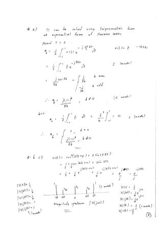 EC202 SIGNALS & SYSTEMS PREVIOUS ANSWER KEY | PDF