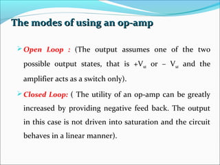 Slew rate, Open and closed loop configurations | PPT