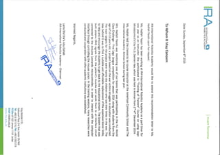 IRA's Recommendation letter | PDF