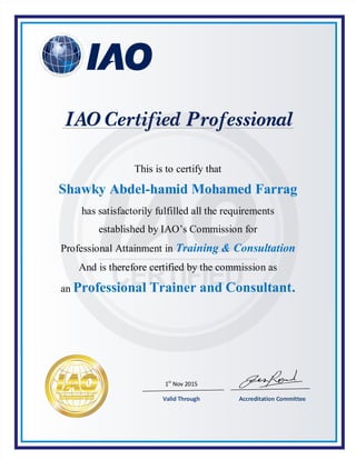 IAO Certification | PDF