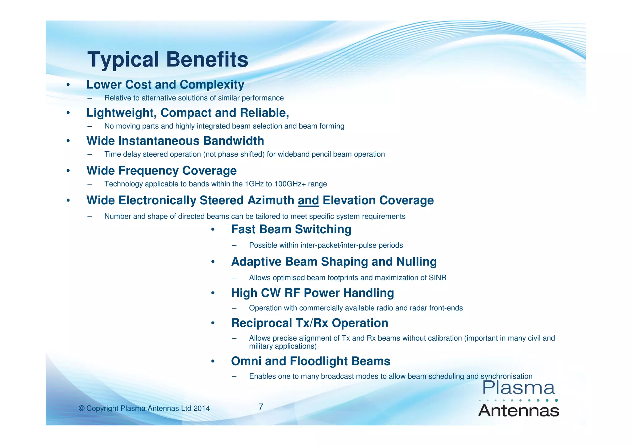 Plasma Antennas Smart Antenna Technology Overview | PDF