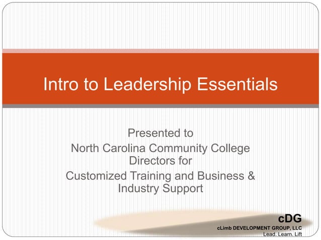 Intro to Leadership Essentials | PPT