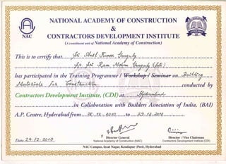 CERTIFICATE BUILDING MATERIALS FOR CONSTRUCTION | PDF