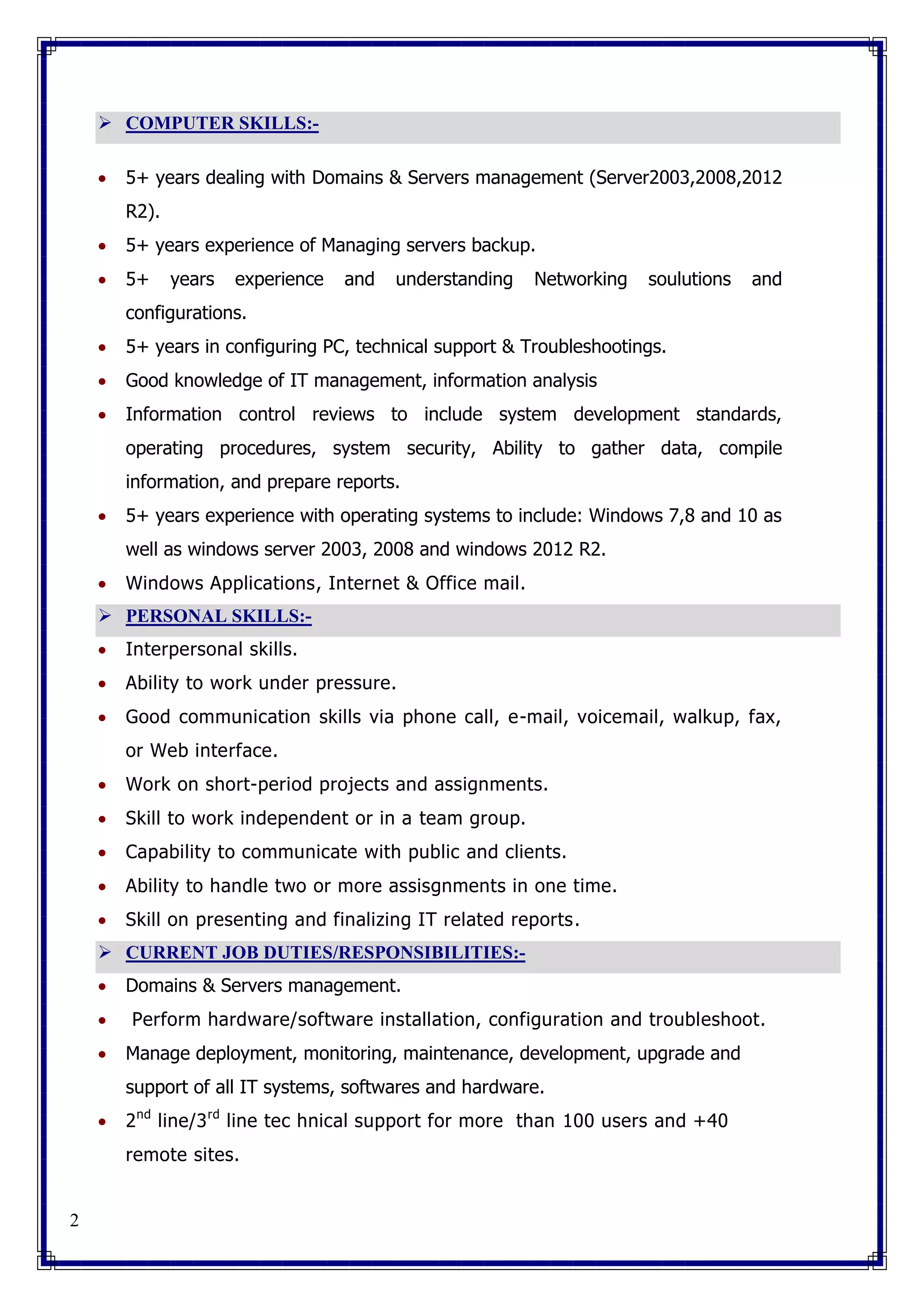 Osman Abdullah Awad-CV | PDF