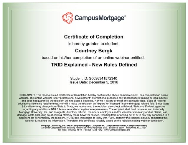 TRID Certification | PPT