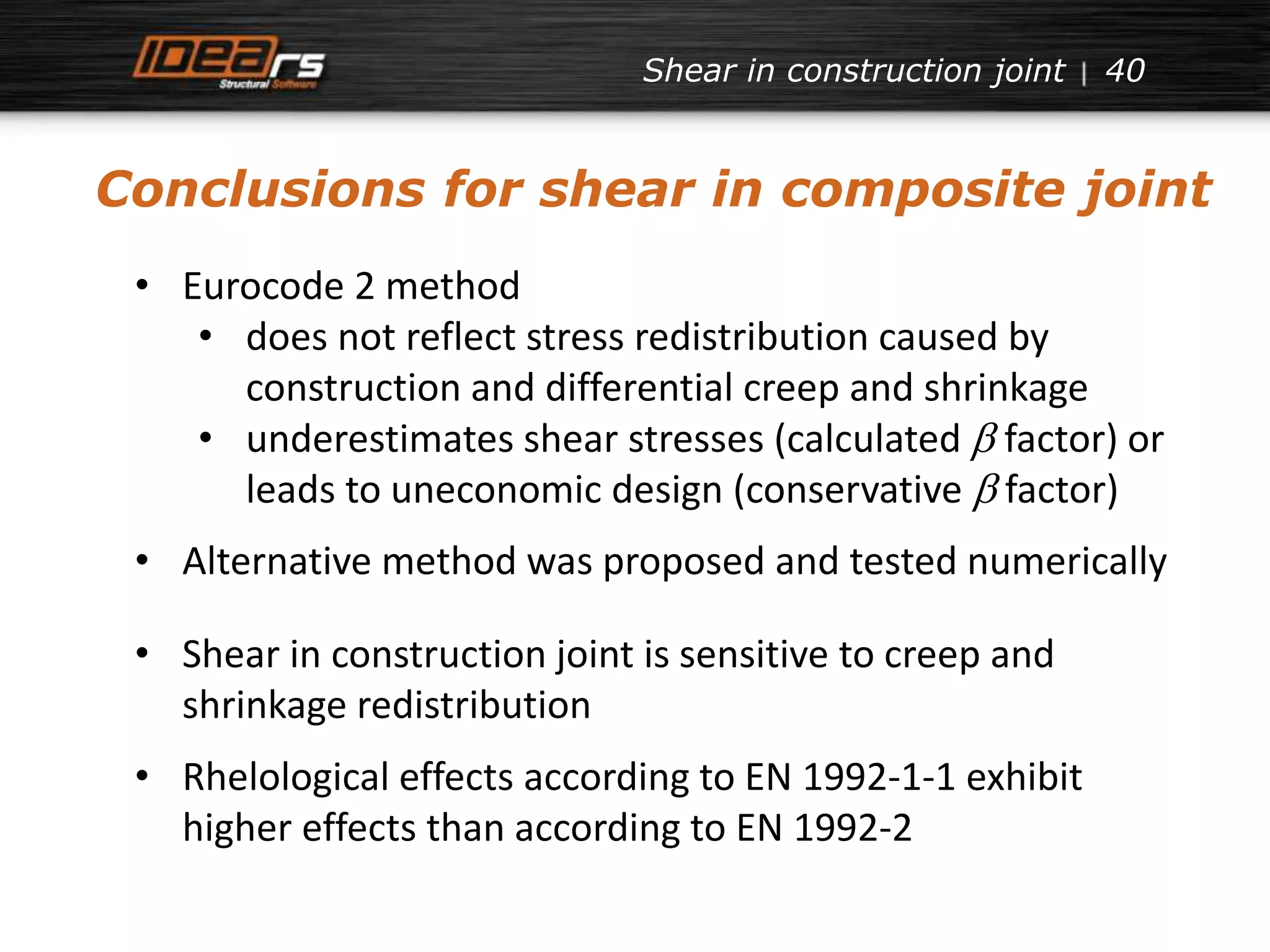 Eurocode 2 design of composite concrete | PPTX