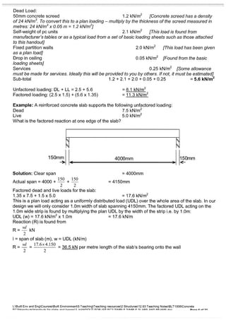 Ec2 rc handout 2 design of beams and slabs | PDF | Civil Engineering Industry | Industries