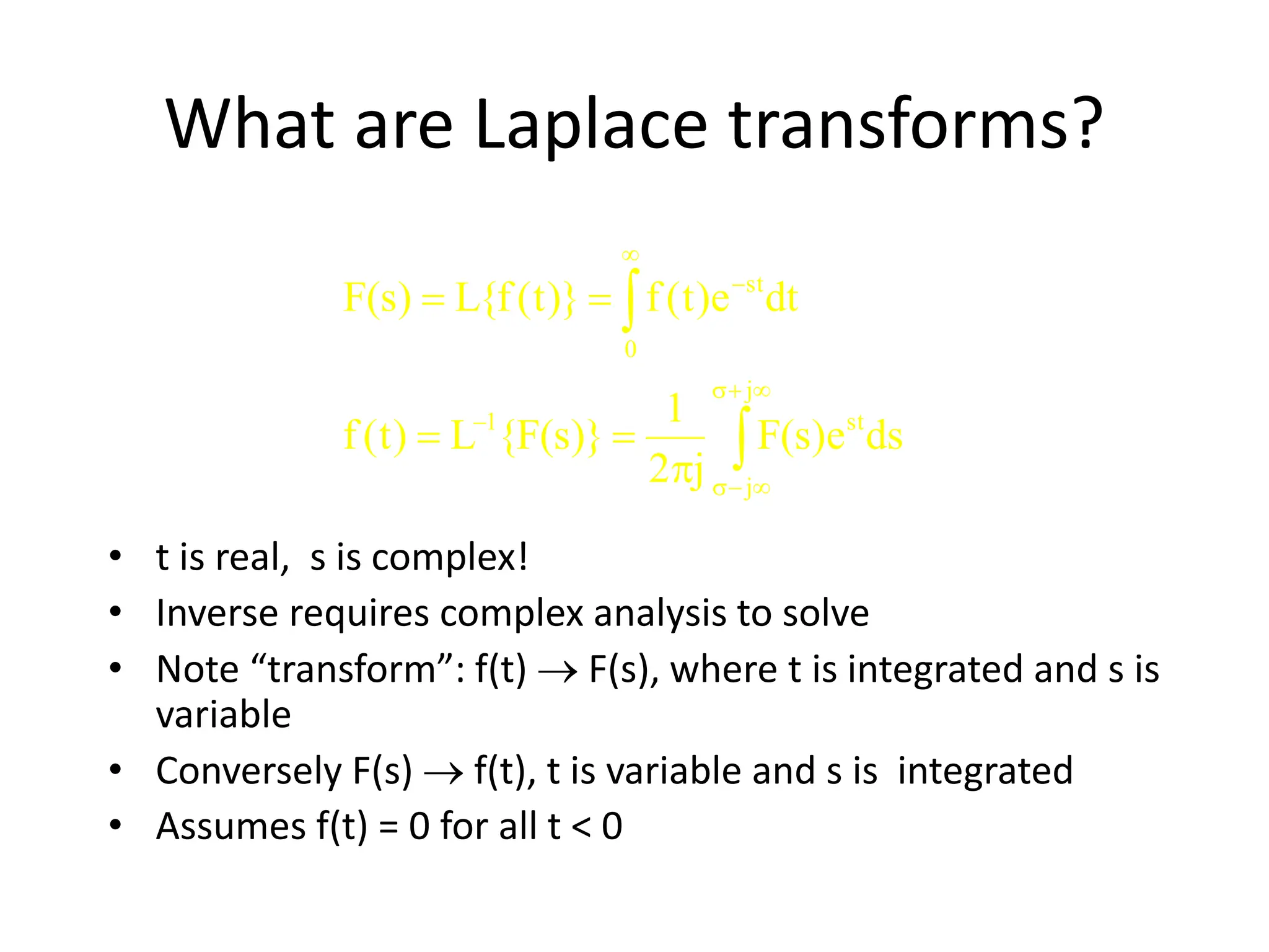 EC3354 SIGNALS AND SYSTEM LAPLACE TRANSFORM | PPT