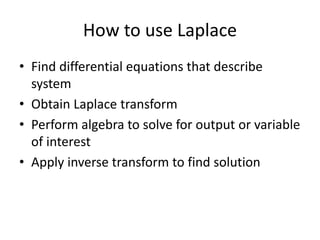 EC3354 SIGNALS AND SYSTEM LAPLACE TRANSFORM | PPT