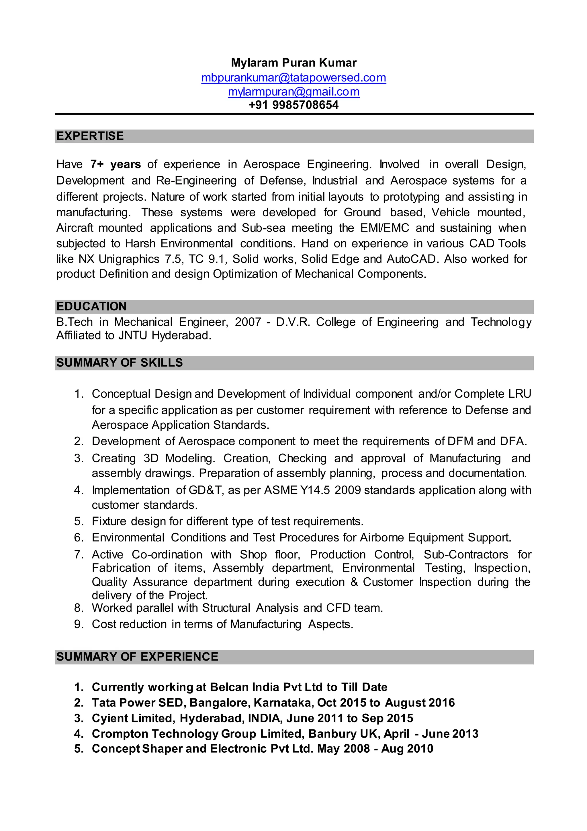 CV_Puran Kumar_Latest | DOCX