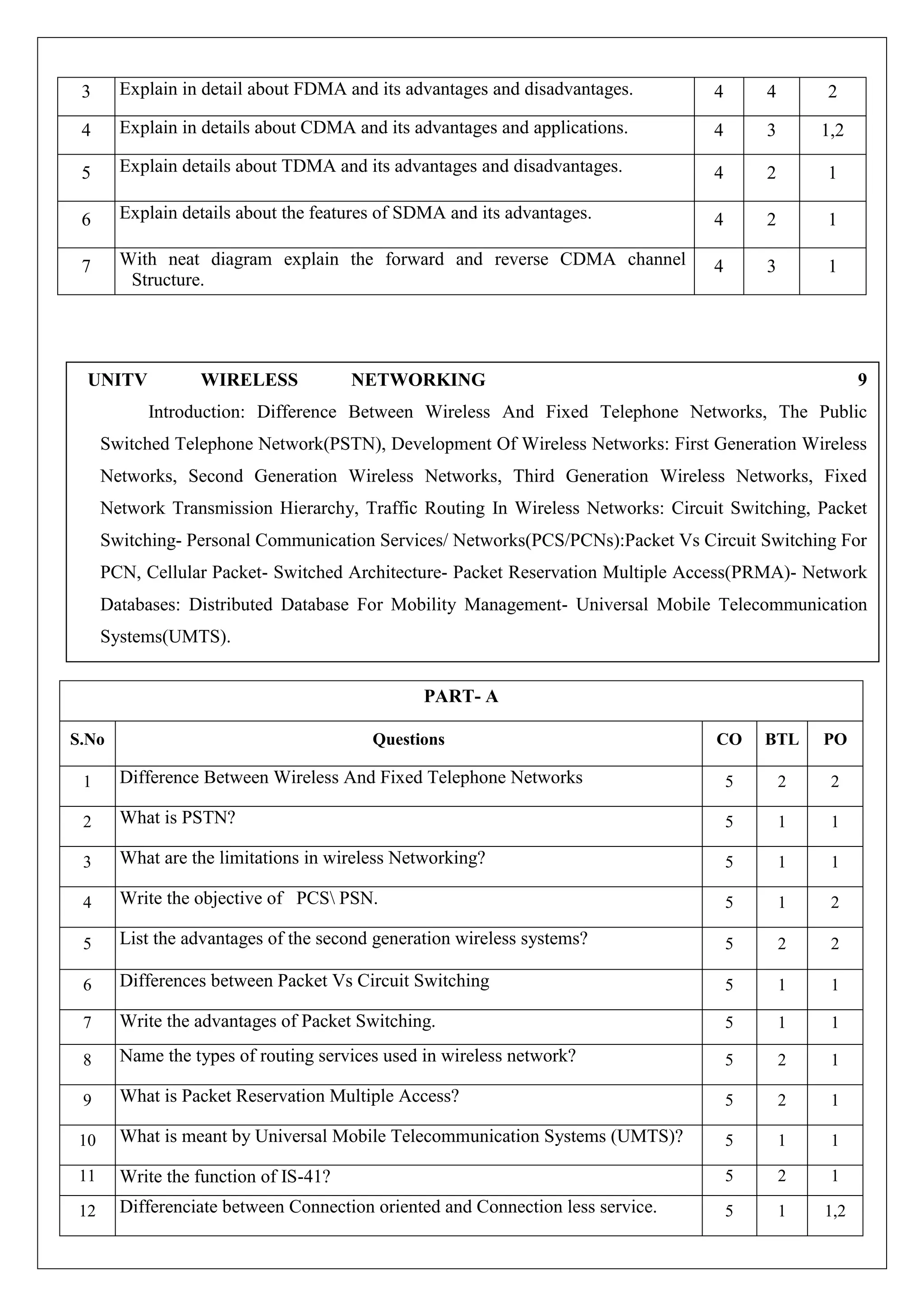 EC3501 Wireless Communication QUESTION BANK | PDF