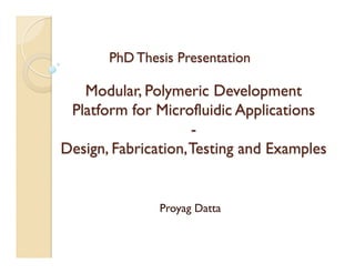 Datta PhD Defense 20 min presentation | PDF | Chemistry | Science