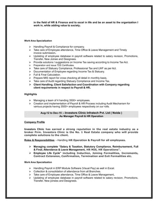 Resume - Prakash Nath Mahant | DOC
