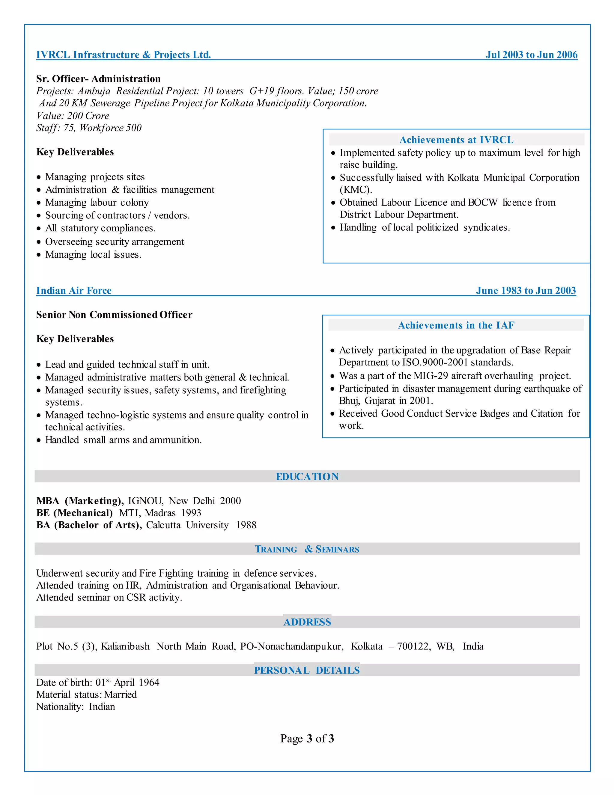 RESUME PK GHOSH NEW | PDF