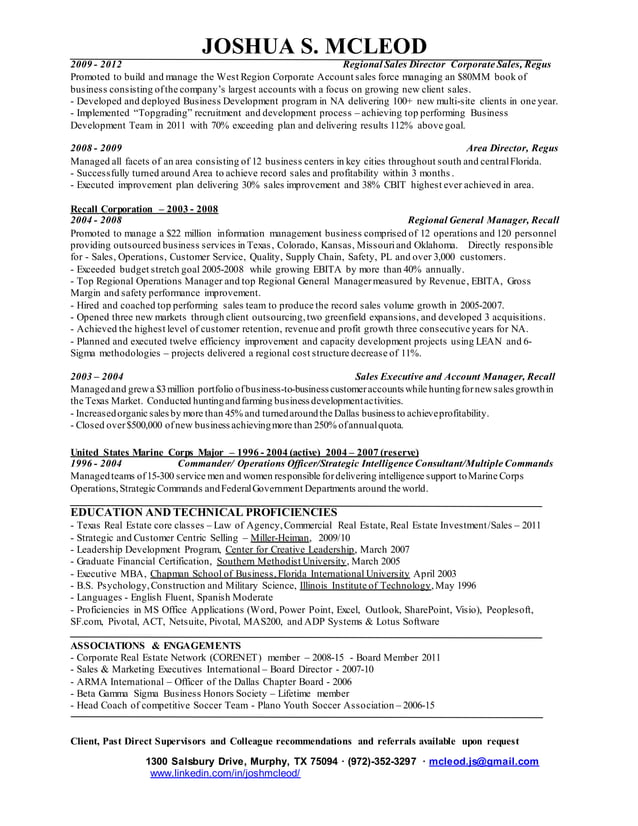 Joshua_McLeod_Resume VP-GM Current | PDF