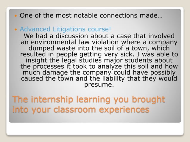 Internship Reflection Presentation Pptx Resume Writing And Advice