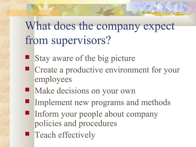 New Supervisor Skills for Success | PPT