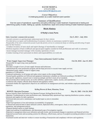 DAVID MEDINA resume | DOC
