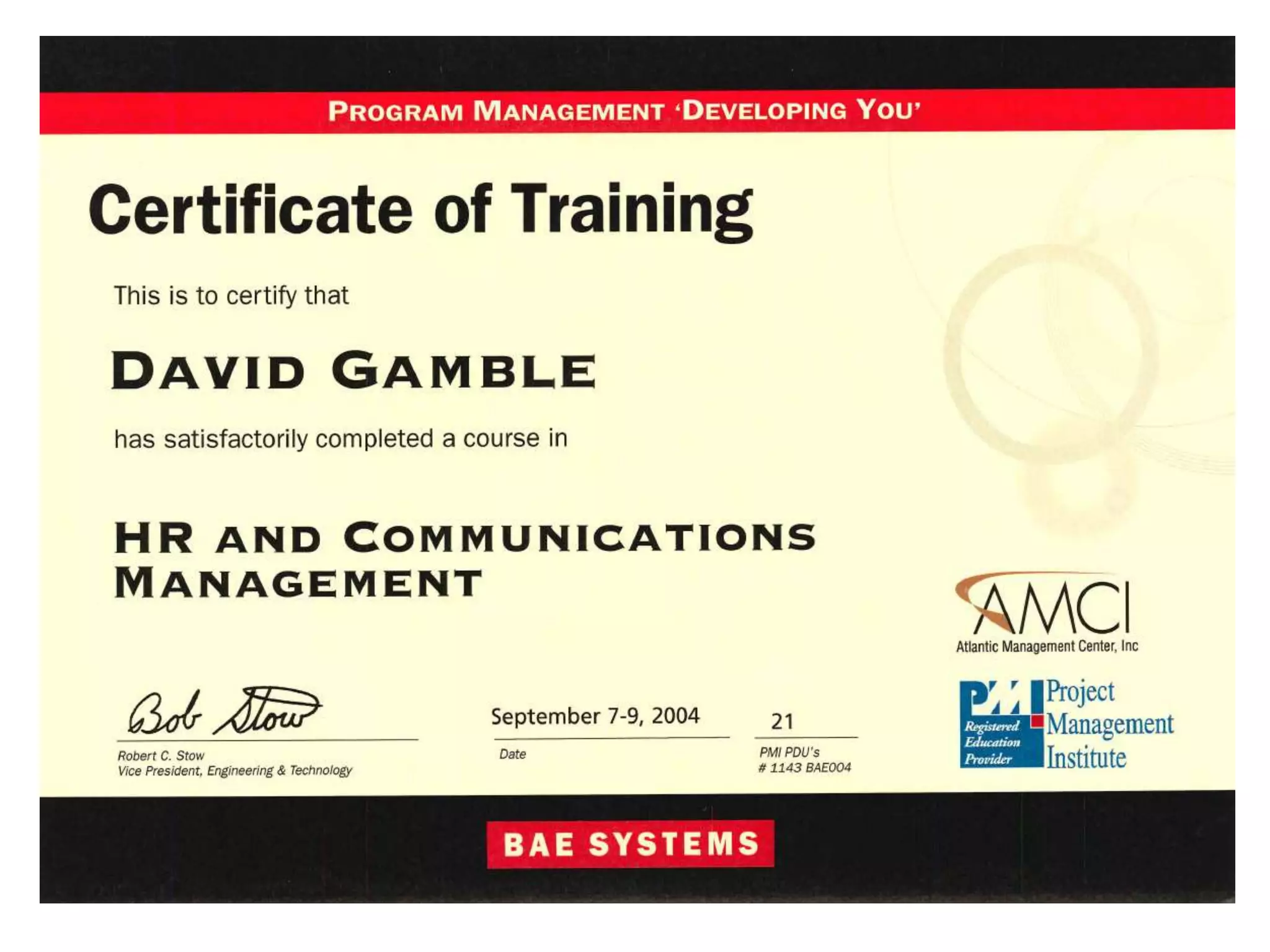 BAE SYSTEMS PM TRAINING | PPTX