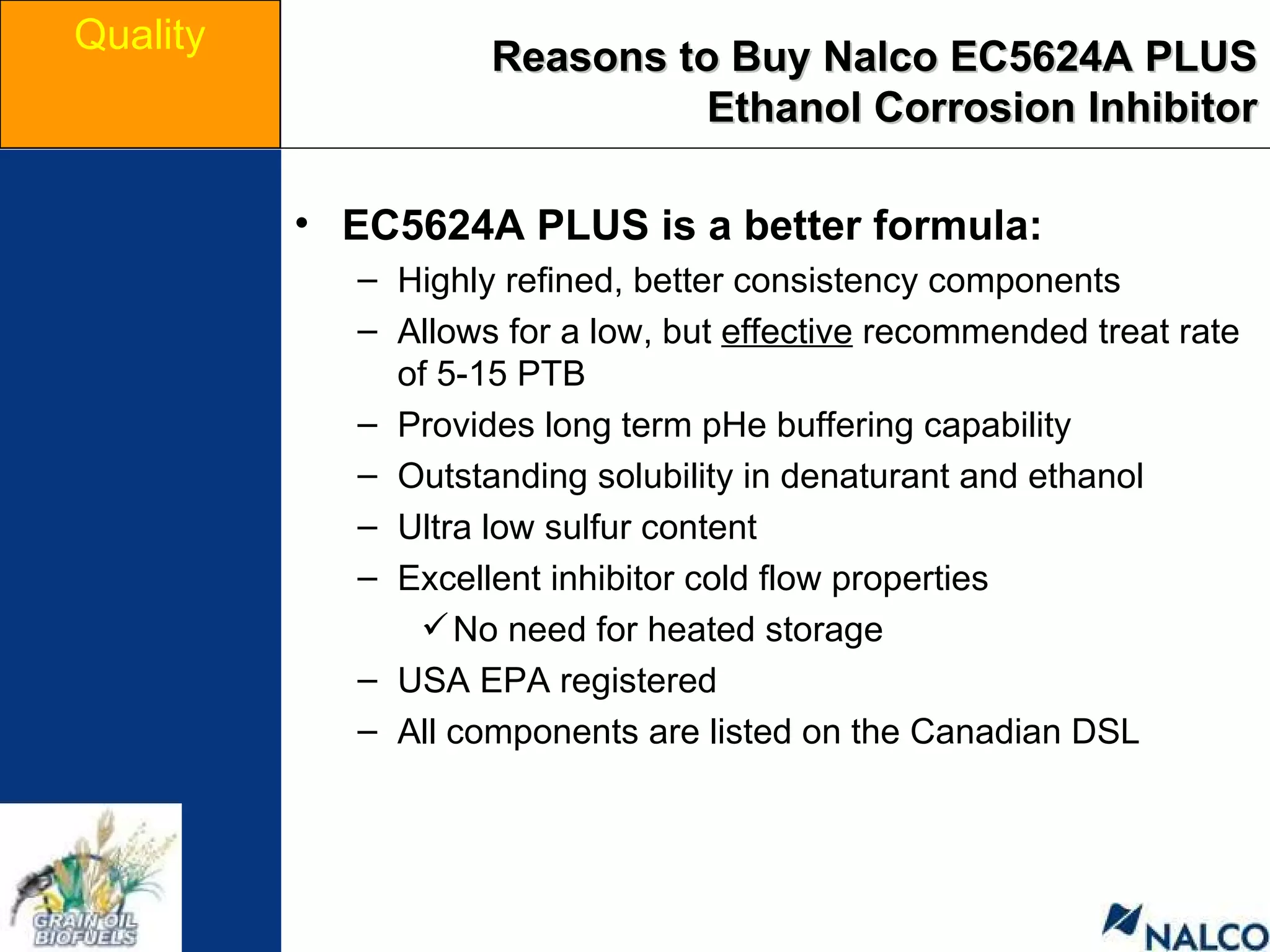 EC5624A Plus Ethanol Corrosion Inhibitor | PPT